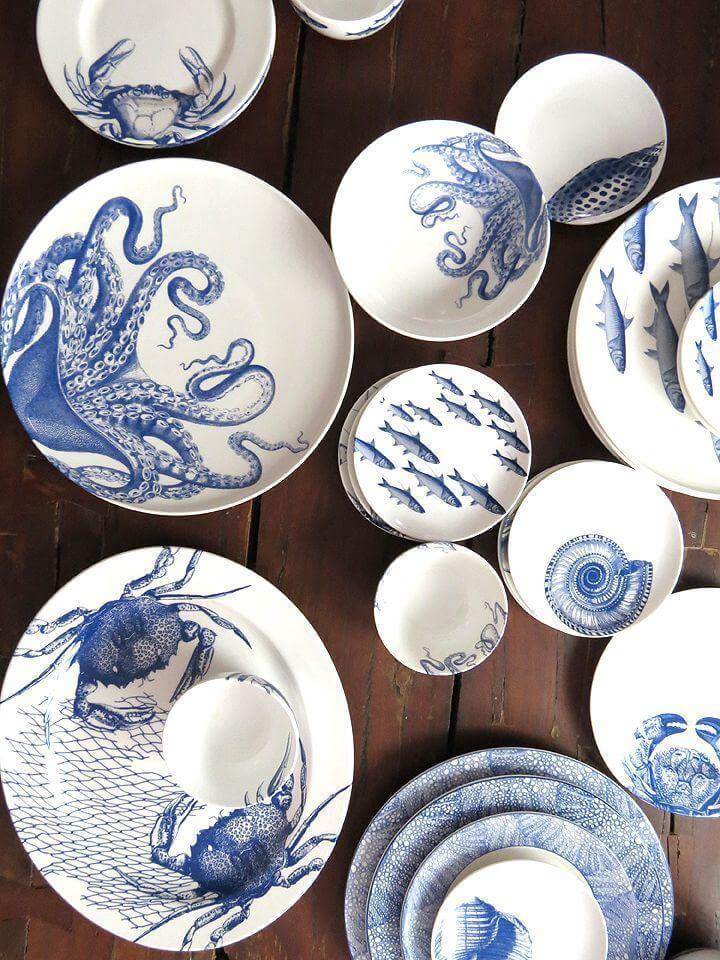 Coastal Dinnerware | Coastal Dishes | Coastal Compass Home Decor – The ...