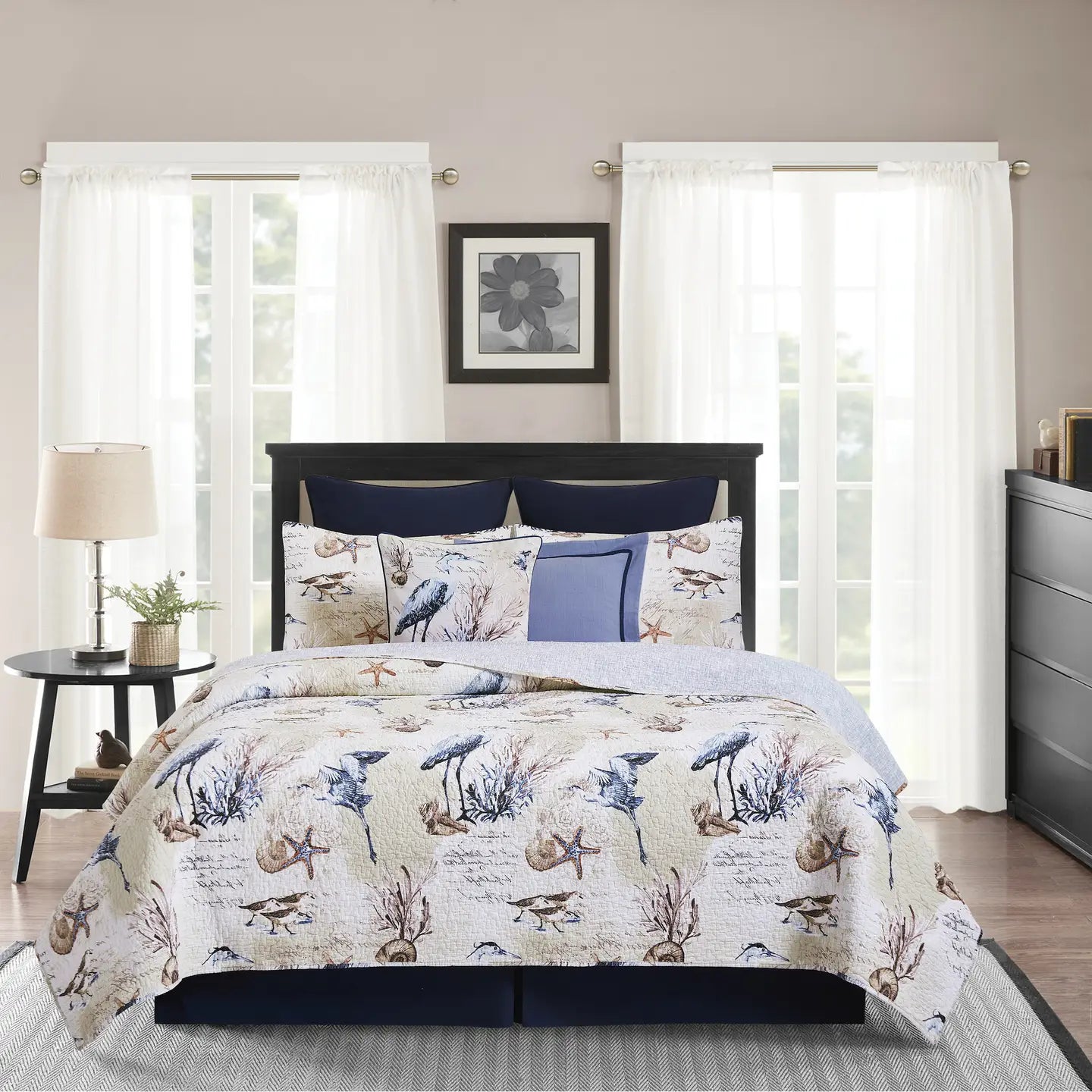 Brunswick Reversible Quilt Set | Coastal Bedding – The Coastal Compass ...