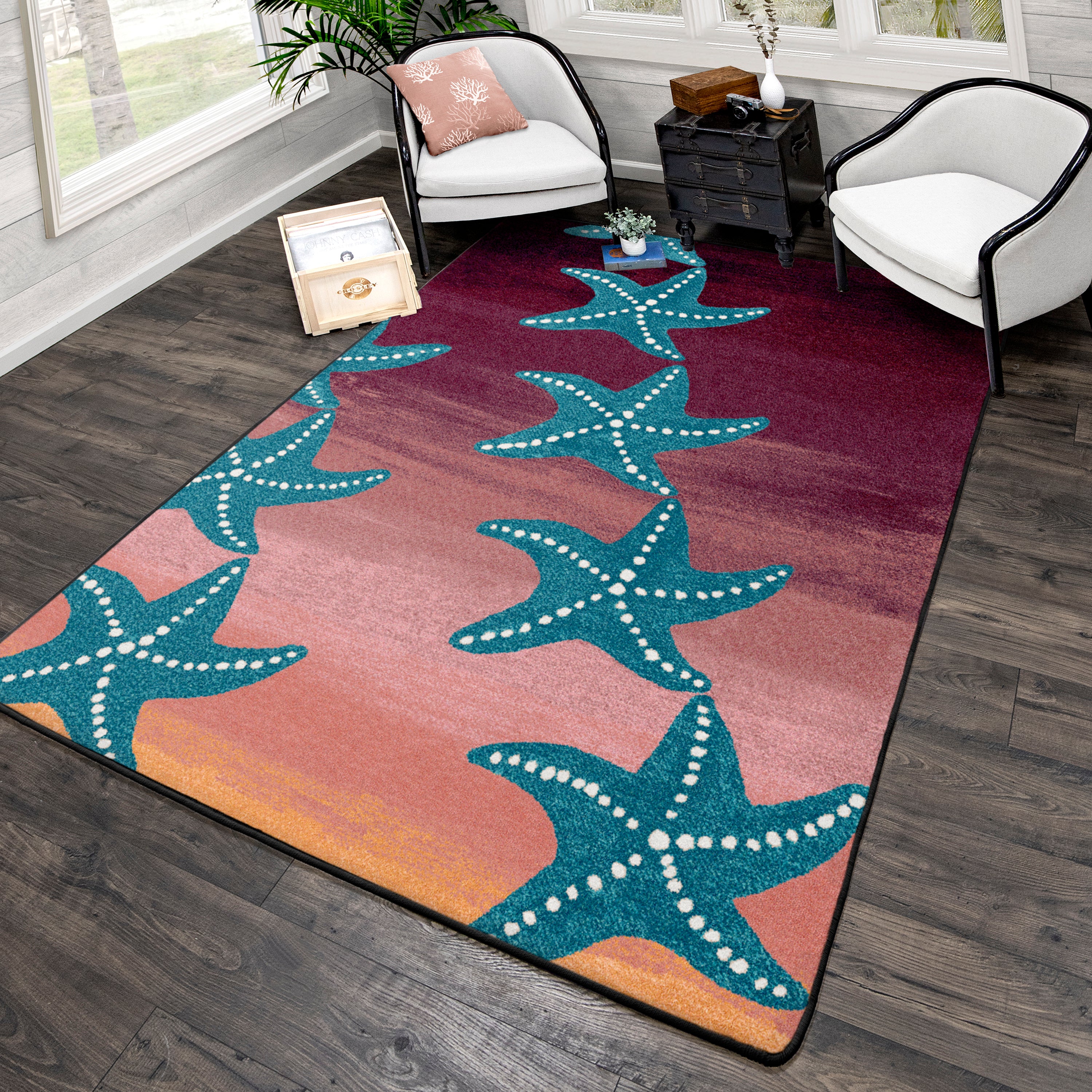 Starfish Night Rug | Coastal & Beach Rugs | Coastal Compass – The ...