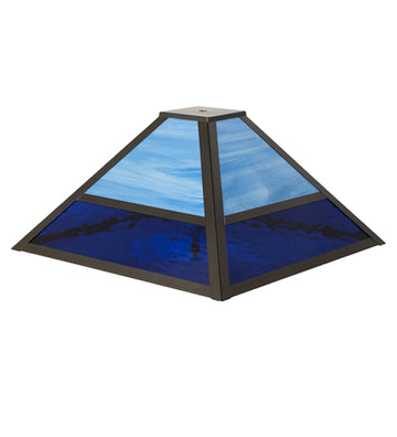 Two-Tone Blue Waterglass Lamp Shade | Luxury Coastal Lamps – The ...