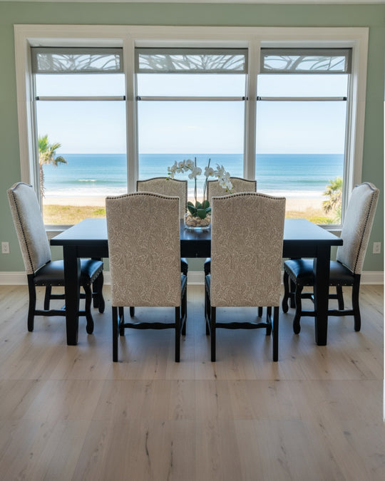 Paisley Dove Leather Dining Chair | Custom Coastal Furniture – The ...