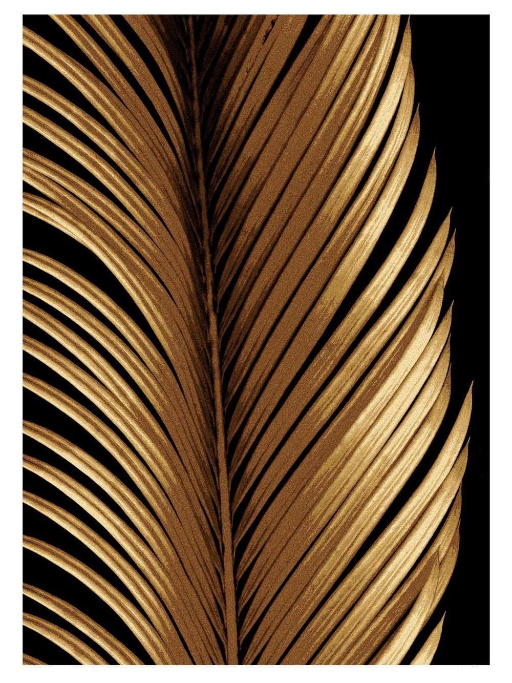 Tropical Gold Leaf Area Rug | Palm Rug | Coastal Compass Home Decor ...