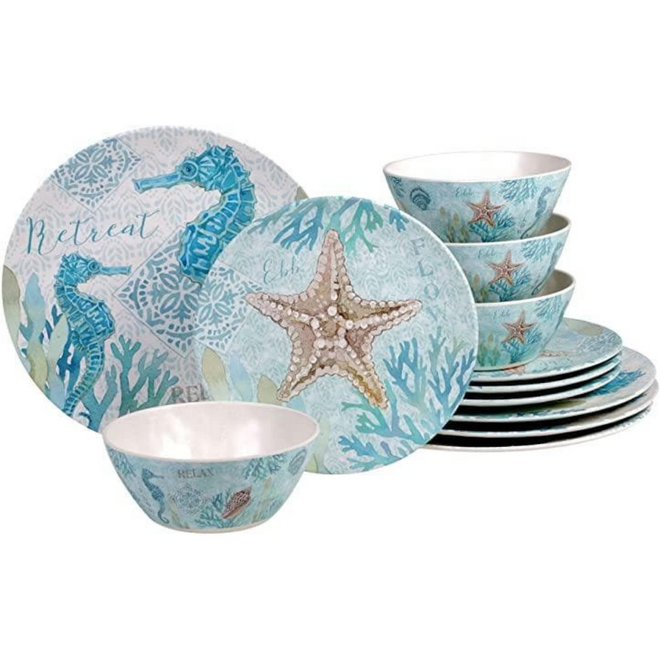 Coastal Dinnerware | Coastal Dishes | Coastal Compass Home Decor – The ...