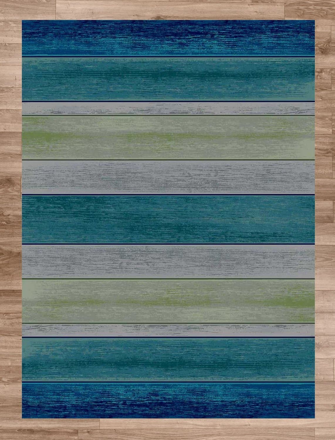 Aqua Bungalow Stripe Area Rug | Rugs | Coastal Compass Home Decor – The ...