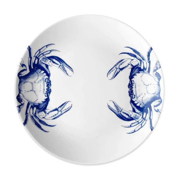 Blue Crab Coupe Dinner Plate | Crab Dinnerware | Coastal Compass – The ...