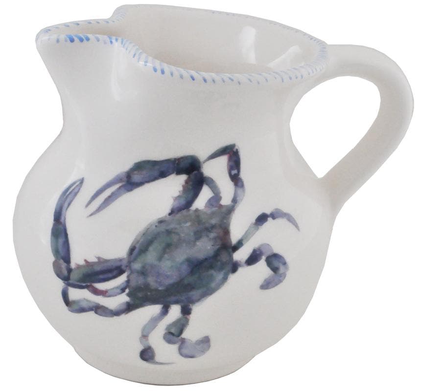 Blue Crab Pitchers | Coastal Serving Pieces | Coastal Compass Decor ...