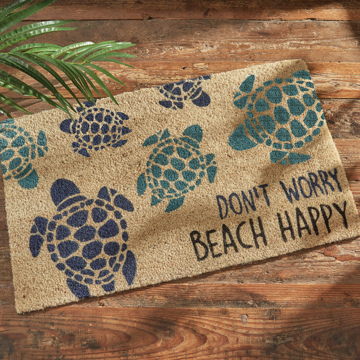 Blue Turtles Door Mat | Coastal Compass Home Decor – The Coastal ...
