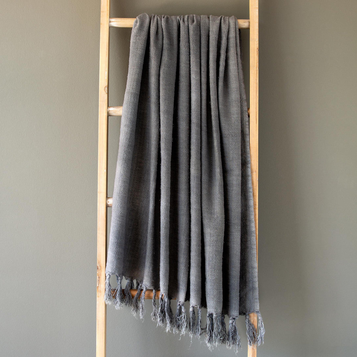 Grey Linen Throw | Coastal Throws | Coastal Compass Home Decor – The ...