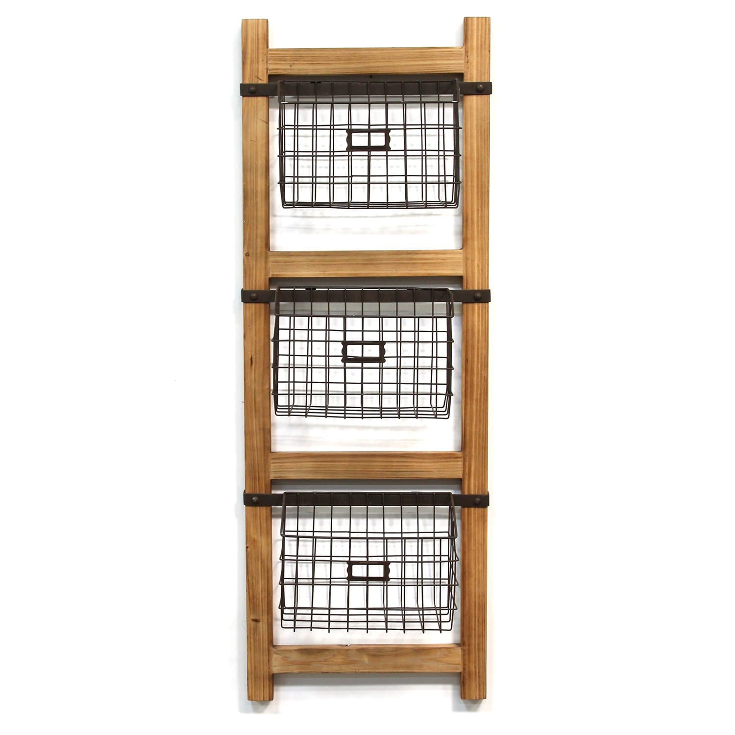 Ladder Basket Organizer | Coastal Organization | Coastal Compass – The ...