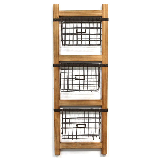 Ladder Basket Organizer | Coastal Organization | Coastal Compass – The ...