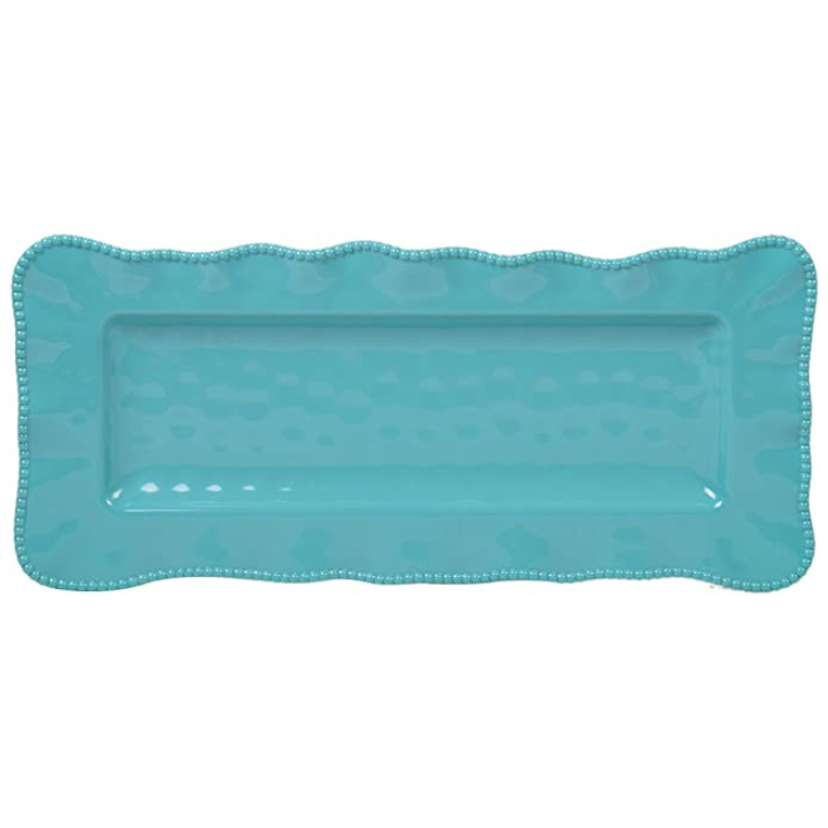 Tide Teal Rectangular Platter | Serve ware | Coastal Compass Decor ...