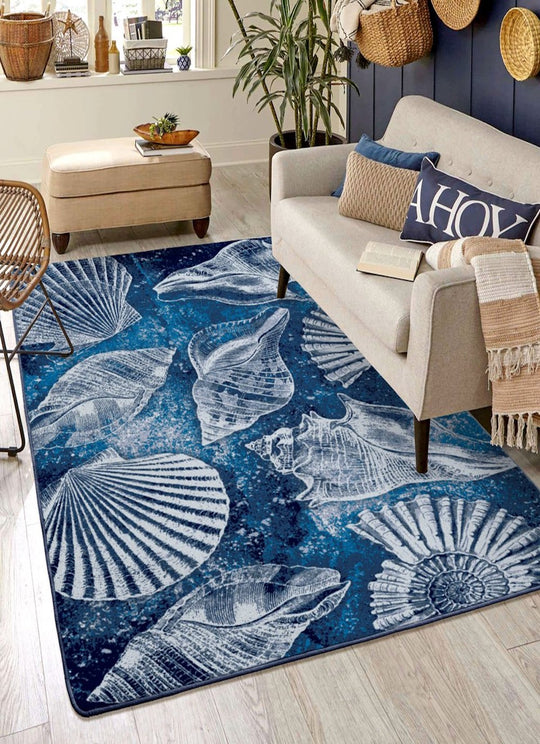 Nautical Rugs | Coastal & Beach Rugs | Coastal Compass Home Decor – The ...