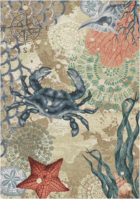 Nautical Rugs | Coastal & Beach Rugs | Coastal Compass Home Decor – The ...