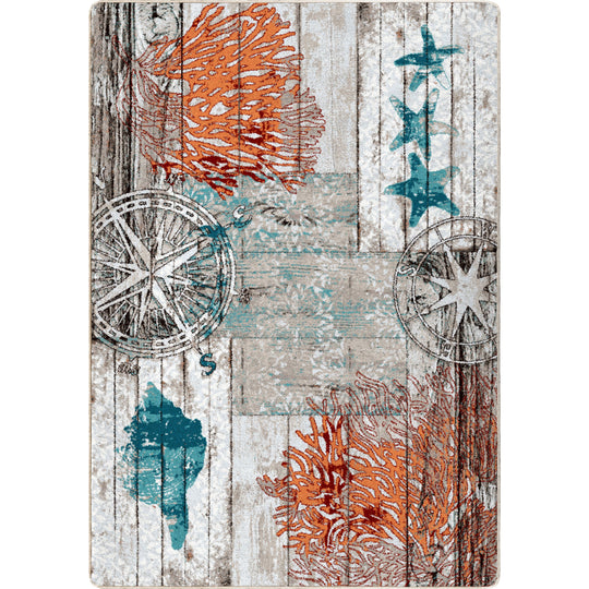 Nautical Rugs | Coastal & Beach Rugs | Coastal Compass Home Decor – The ...