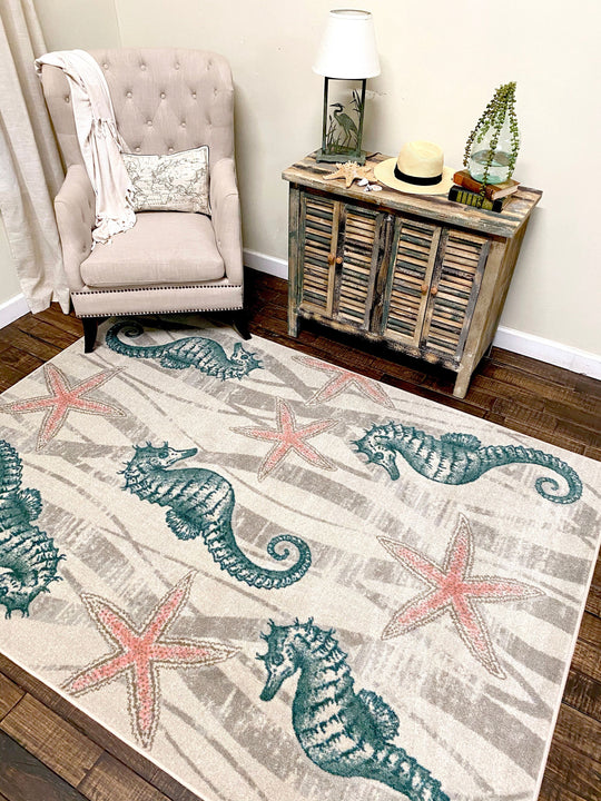 Nautical Rugs | Coastal & Beach Rugs | Coastal Compass Home Decor – The ...