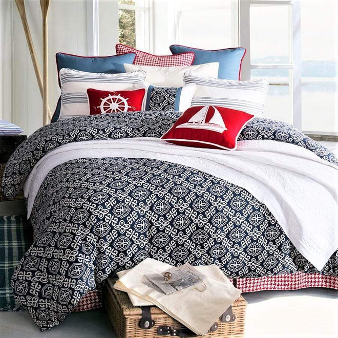 Nautical Bedding | Coastal Bedroom Decor | Coastal Compass – The ...